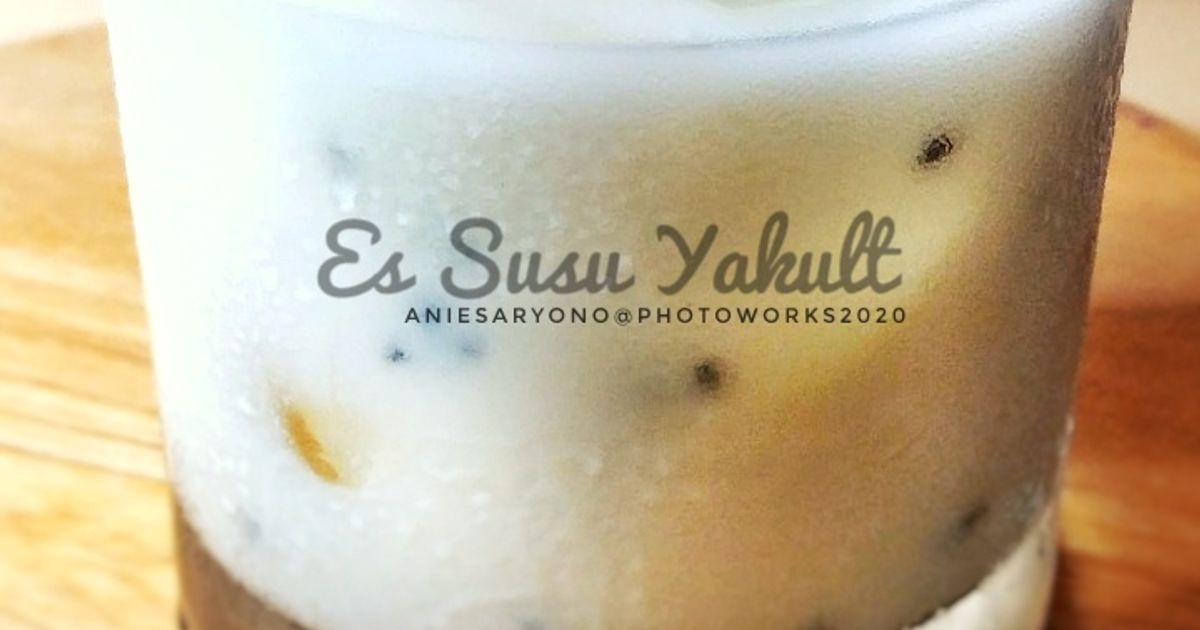 Resep es yakult susu selasih rumahan enak dan mudah - Cookpad