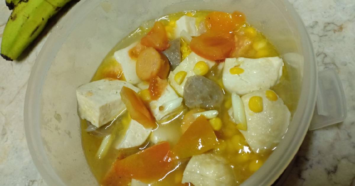 Resep 011. Sop Tahu Rame Rame (Diet Menu) oleh mommyjoe - Cookpad