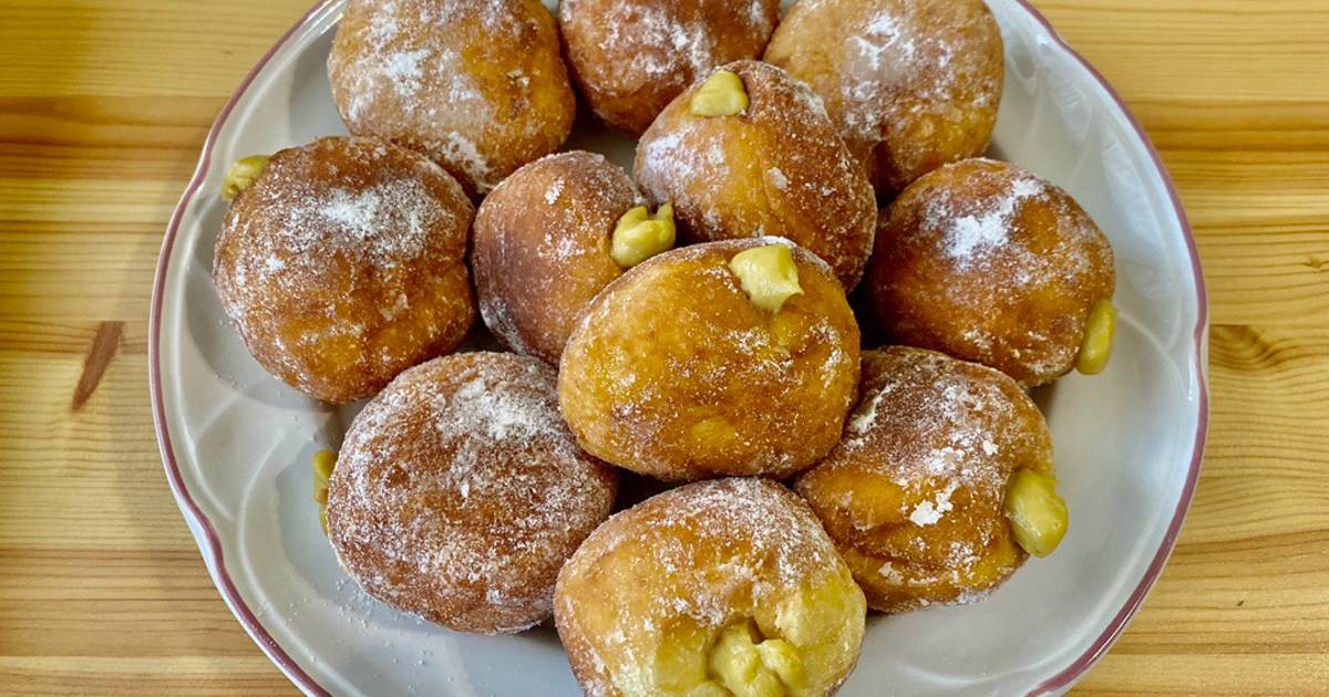 Resep Mini bomboloni vla lemon dengan breadmaker oleh TriLim - Cookpad