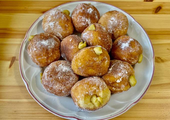 Resep Mini bomboloni vla lemon dengan breadmaker oleh TriLim - Cookpad