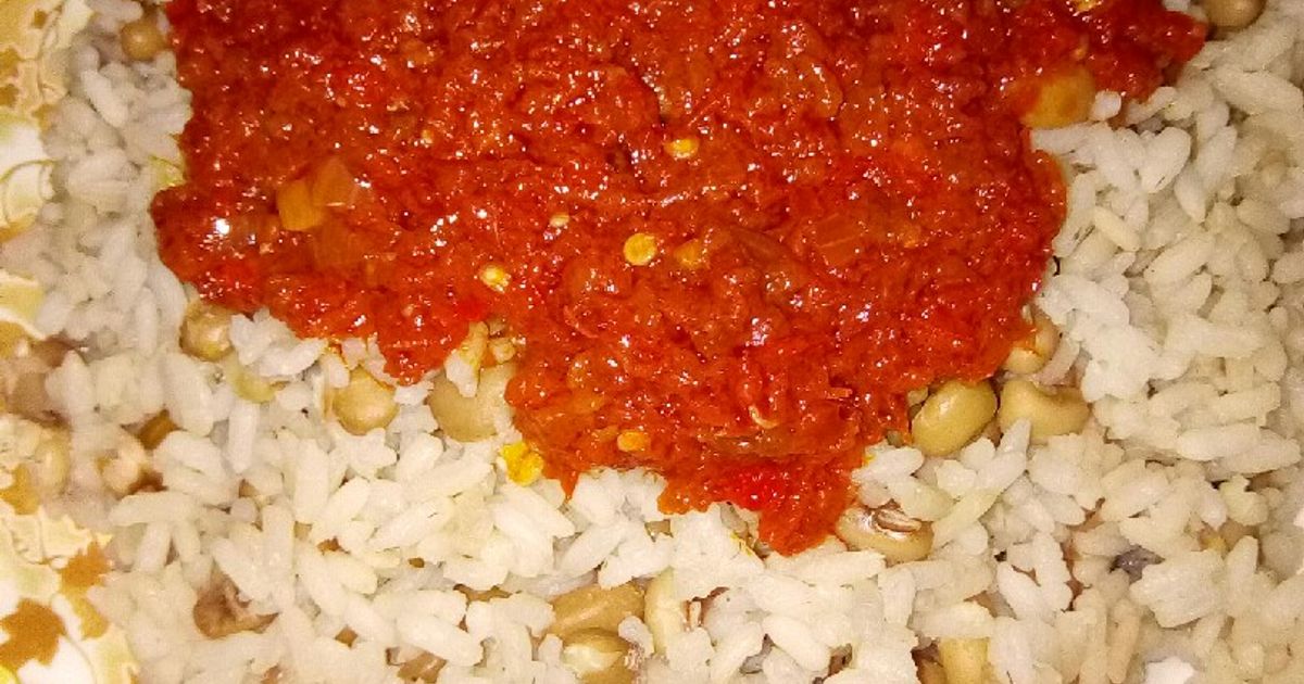 Shinkafa Da Wake With Stew Recipe by Umman Amir And Minaal 🎂🍜🍝 - Cookpad
