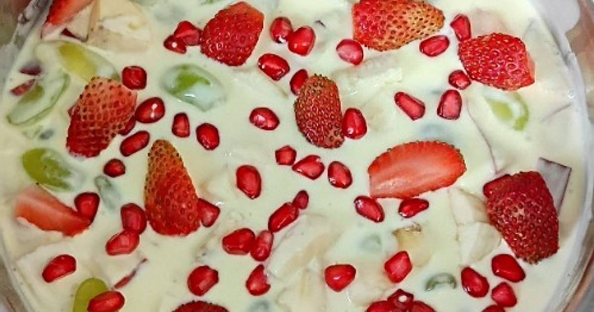 Fresh cream custard fruit salad Recipe by Rachana Gopireddy - Cookpad