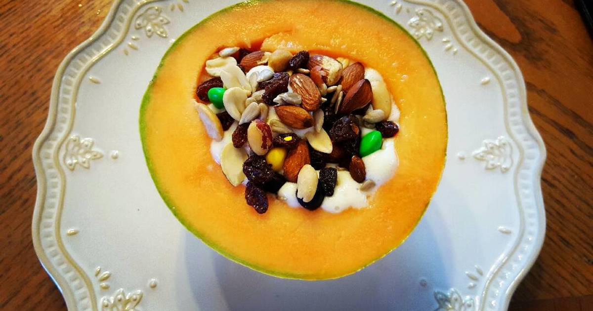 Melón con nieve y frutas secas Receta de Cocina más Con SANDY- Cookpad