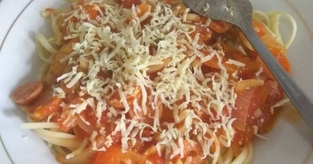 Resep Spaghetti sosis jamur oleh Yanti - Cookpad