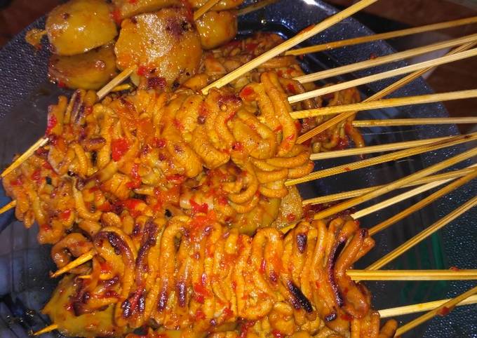 Resep Sate usus dan sate pentol panggang/teflon/bakar (ala angkringan ...