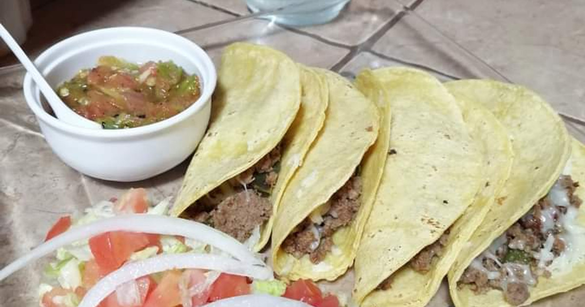 Tacos De Guiso De Pulpa Molida Con Queso Asadero Receta de Recetas ...