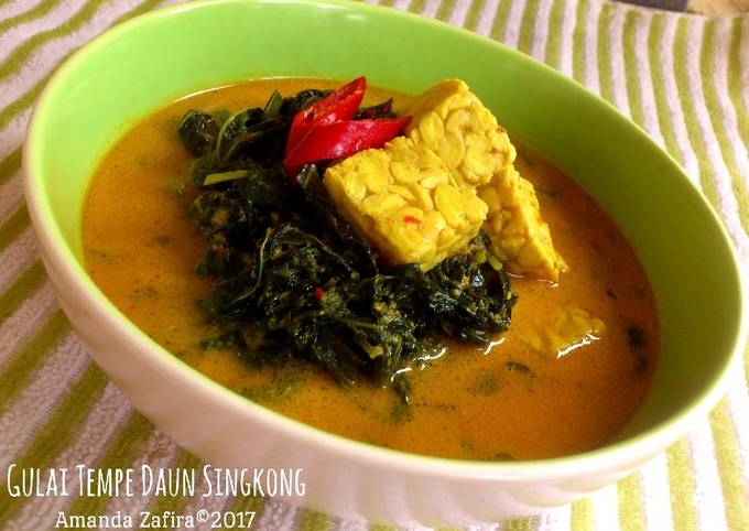 Resep Gulai Tempe Daun Singkong oleh Amanda Garden To Table - Cookpad
