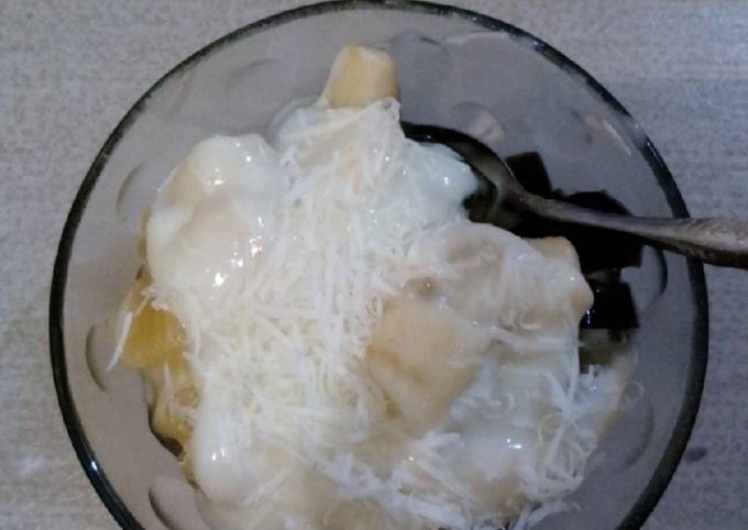 Resep Cincau mix fruit saus fla oleh Pieter Nella - Cookpad