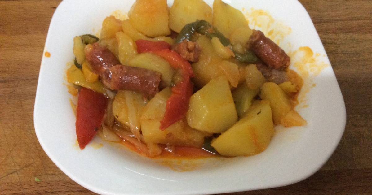 Patata con chistorra - 80 recetas caseras- Cookpad