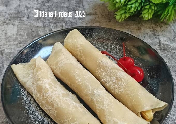 Resep Pisang Crepes Coklat Salju oleh Adelia Firdaus - Cookpad