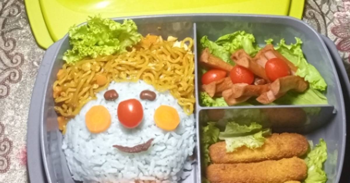 Resep 99. Bento karakter Badut Rambut Mie Goreng Telur oleh Maya ...