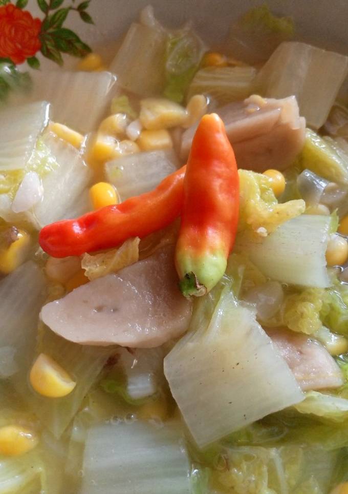 Resep Oseng sayur sawi putih jagung bakso oleh Dapur Savery - Cookpad