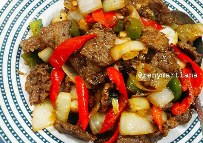 Resep Sapi Lada Hitam Dengan Bumbu Instant Oleh Dapur Reny 🍒 Cookpad