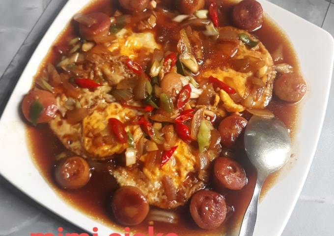 Resep Telur sosis bumbu kecap 🥚🥖 oleh Mimi Siska - Cookpad