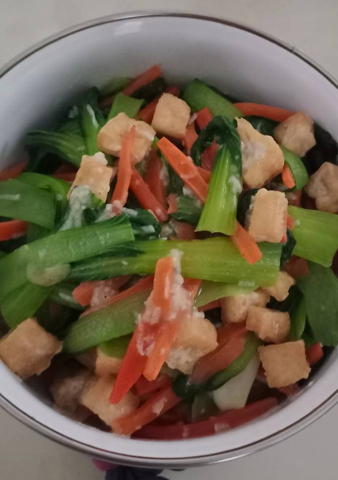Resep 64. Tumis Pakcoy Wortel Tahu oleh Winda - Cookpad