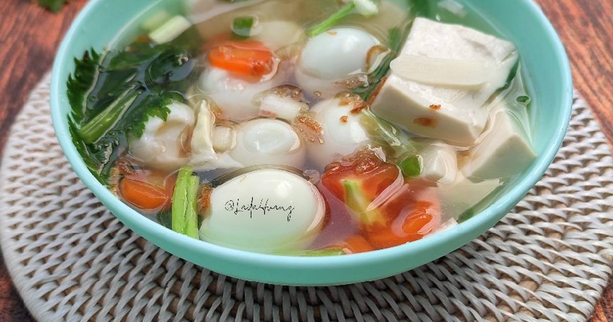 Resep Sup Tofu Telur Puyuh oleh Laila_Huang - Cookpad