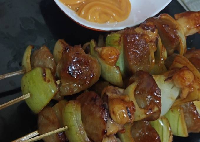Resep Sate Baso Sapi mix Gurita oleh Then Au - Cookpad