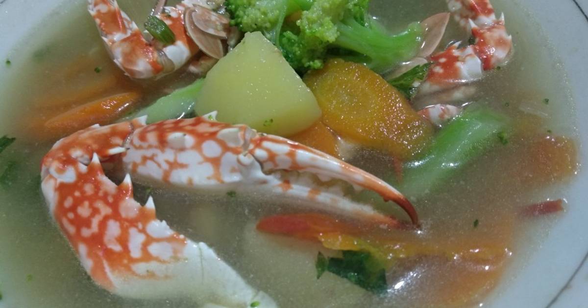 Resep Kuah Sup Kepiting Sayur oleh Cut Ina Fitriani - Cookpad