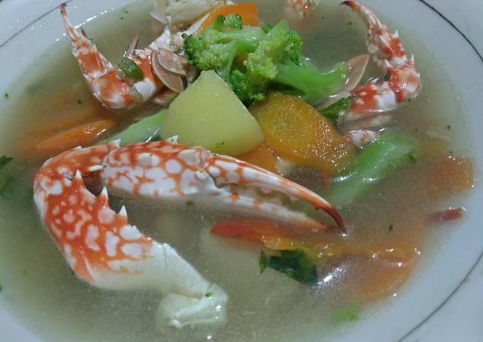 Resep Kuah Sup Kepiting Sayur oleh Cut Ina Fitriani - Cookpad