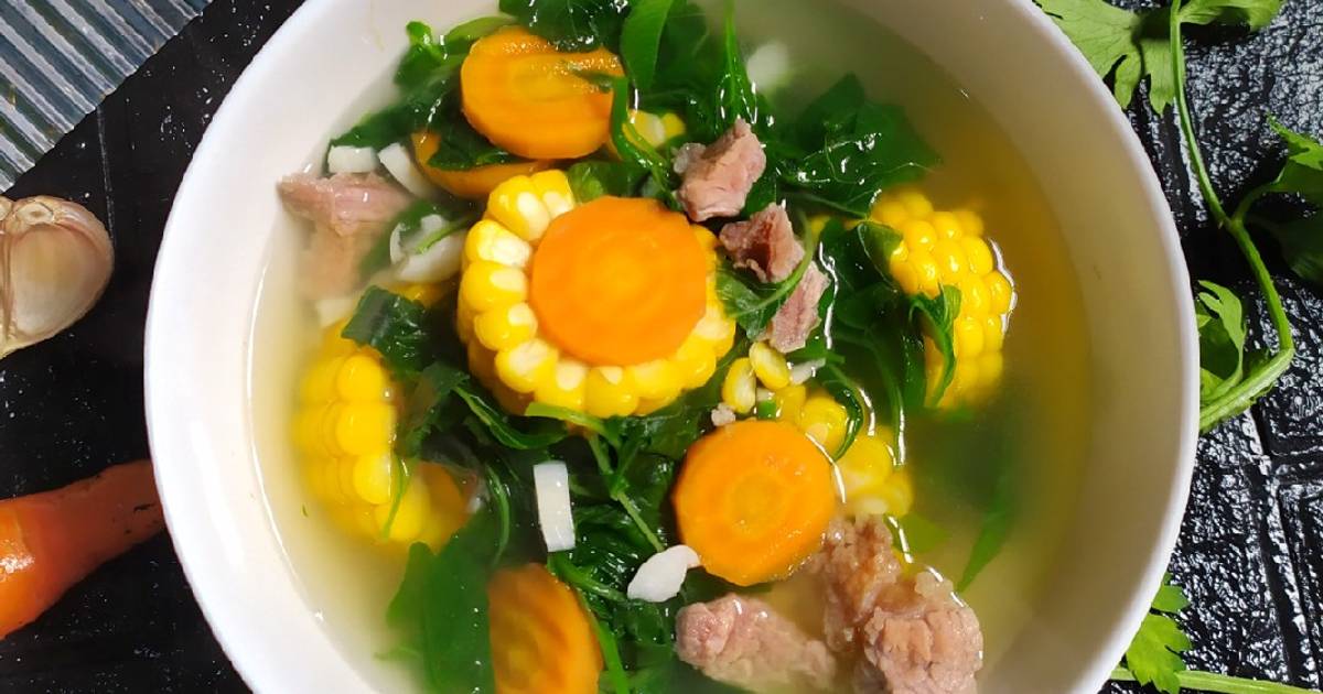 172 resep sup bayam daging enak dan mudah - Cookpad