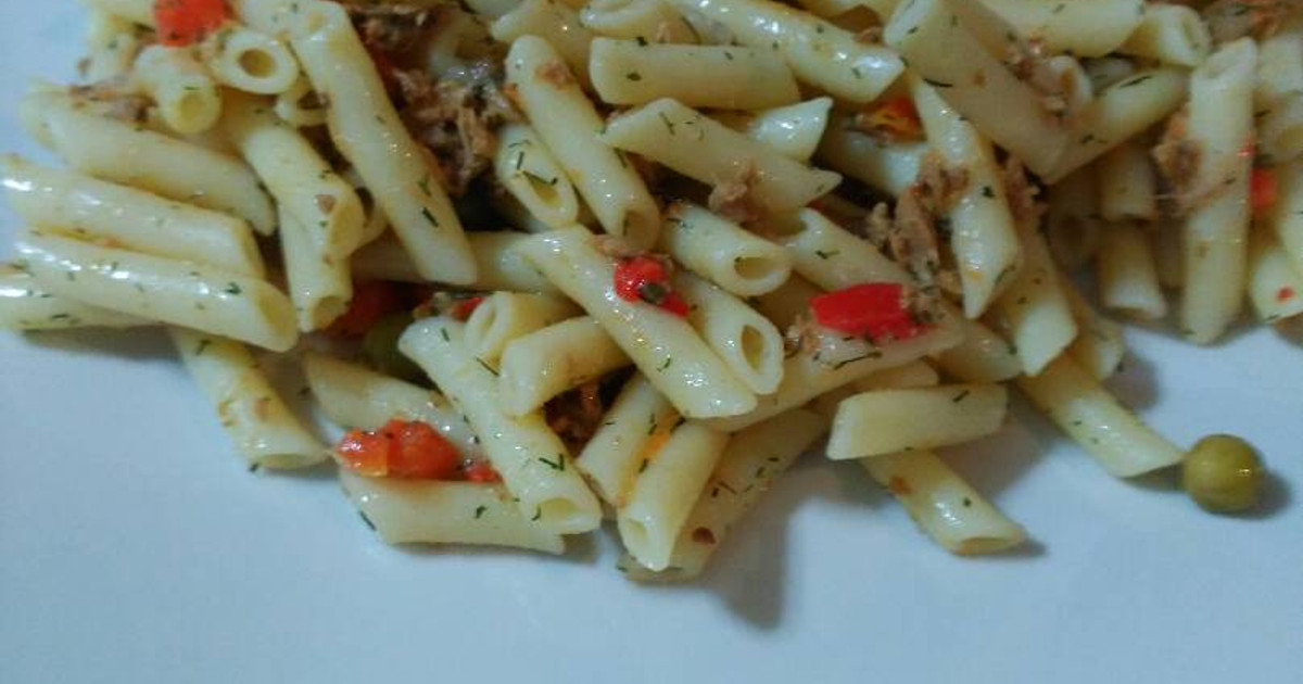 Ensalada De Pasta Tiburón Con Atún Y Verduras Receta de Hola- Cookpad