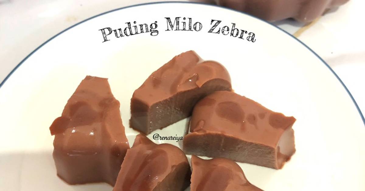 Resep Puding Milo Zebra oleh Rena Andini - Cookpad