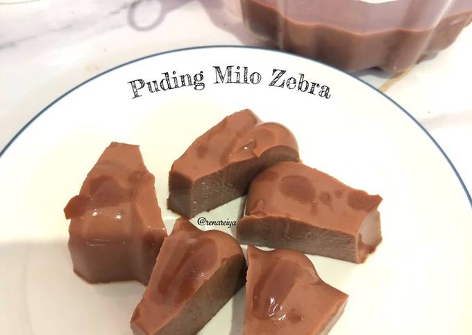 Resep Puding Milo Zebra oleh Rena Andini - Cookpad