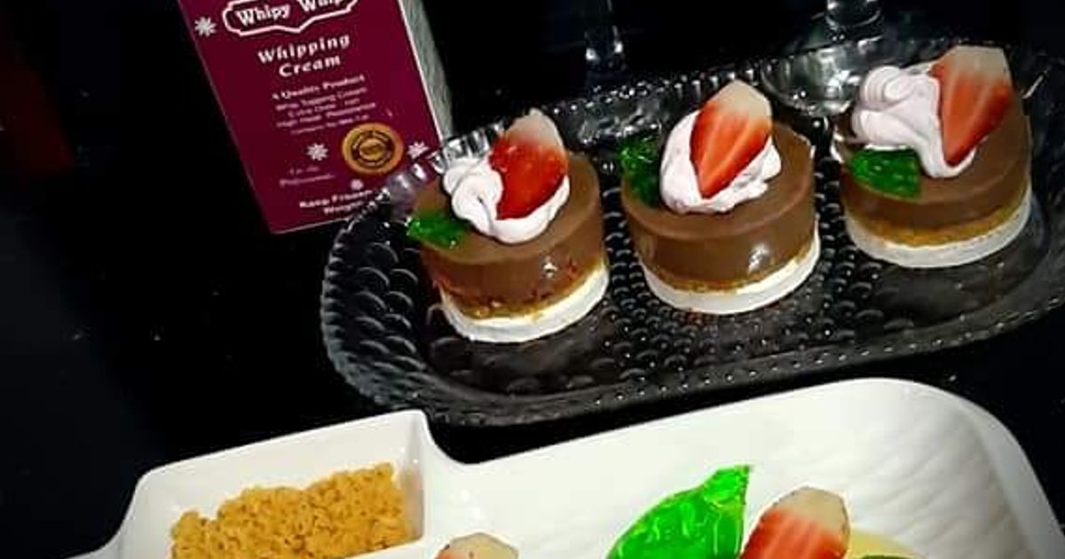 Choco Mousse Jello Dessert. And Pudding Dome Recipe by Khalida Arain ...