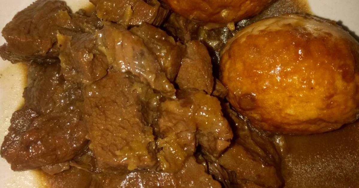 Resep Bistik daging dan telur simple oleh Bunda Musyaffa - Cookpad