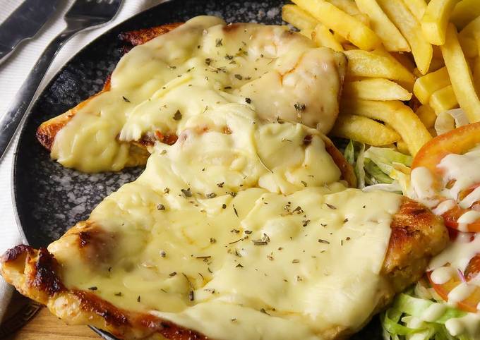 Pechuga gratinada Receta de Jeison Rodriguez Sandoval- Cookpad