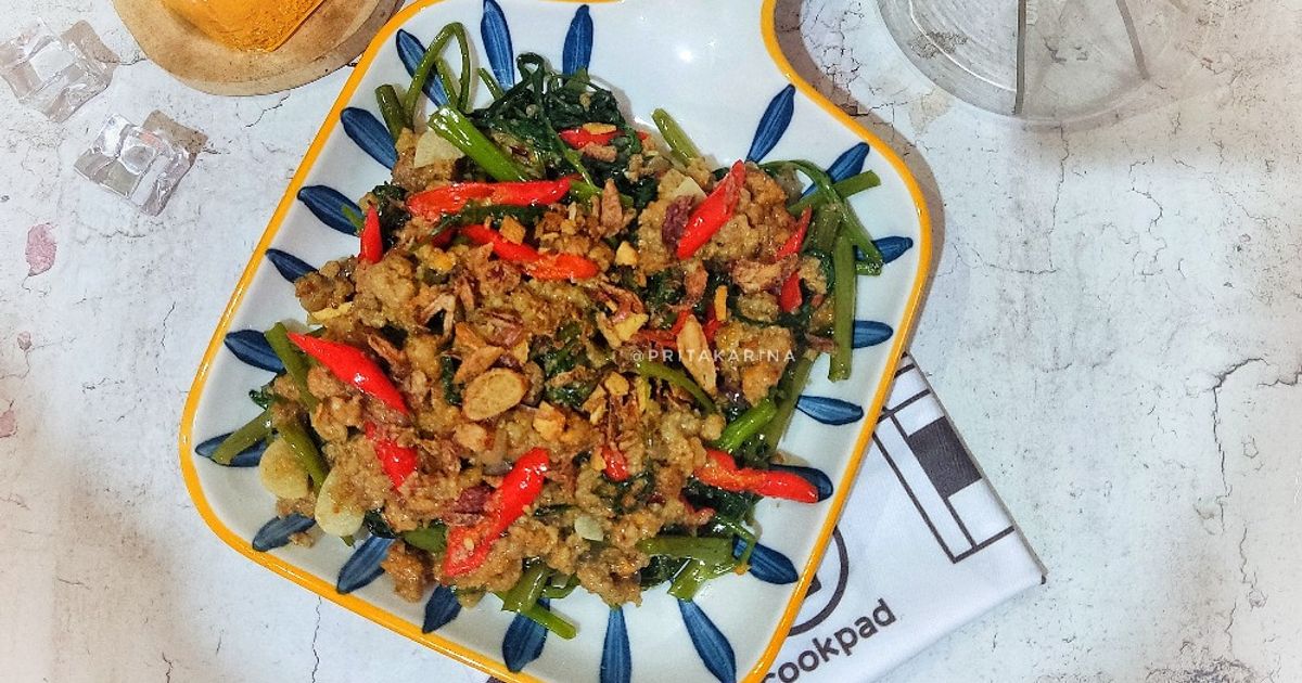 Resep Oseng Kangkung Oncom Bumbu Iris oleh Prita Karina - Cookpad