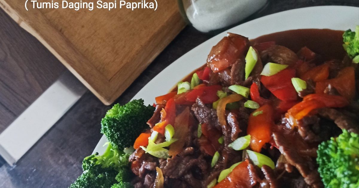 Resep Beef Red Pepper (Tumis Daging Sapi Paprika) Ala Mbak Marissa oleh ...