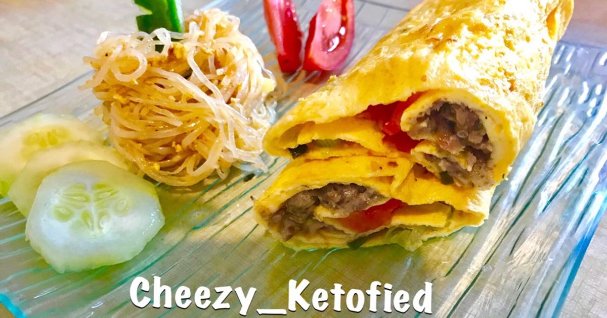 Resep Dadar Lapis Gulung With Mie Goreng Konyaku oleh Cheezy_Ketofied ...