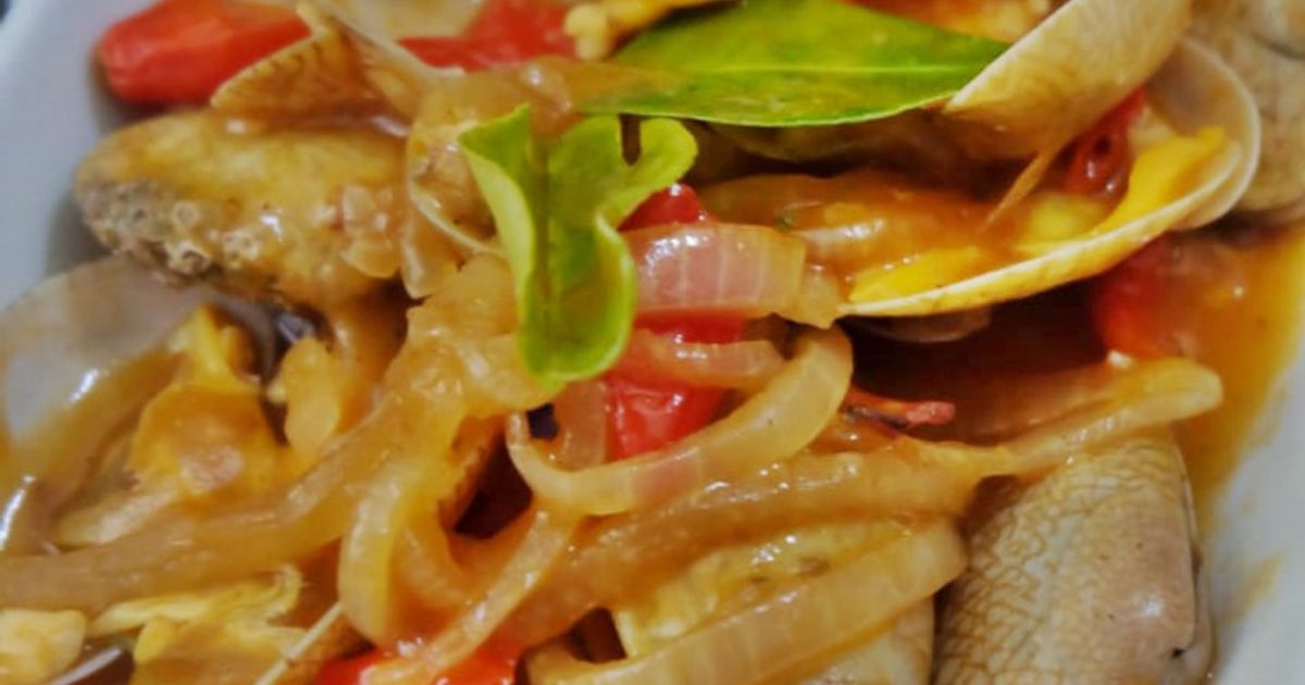 Resep kerang saos merah rumahan enak dan mudah - Cookpad