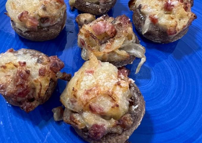 Champis rellenos de jamón y queso en AirFryer Receta de Sergio ...