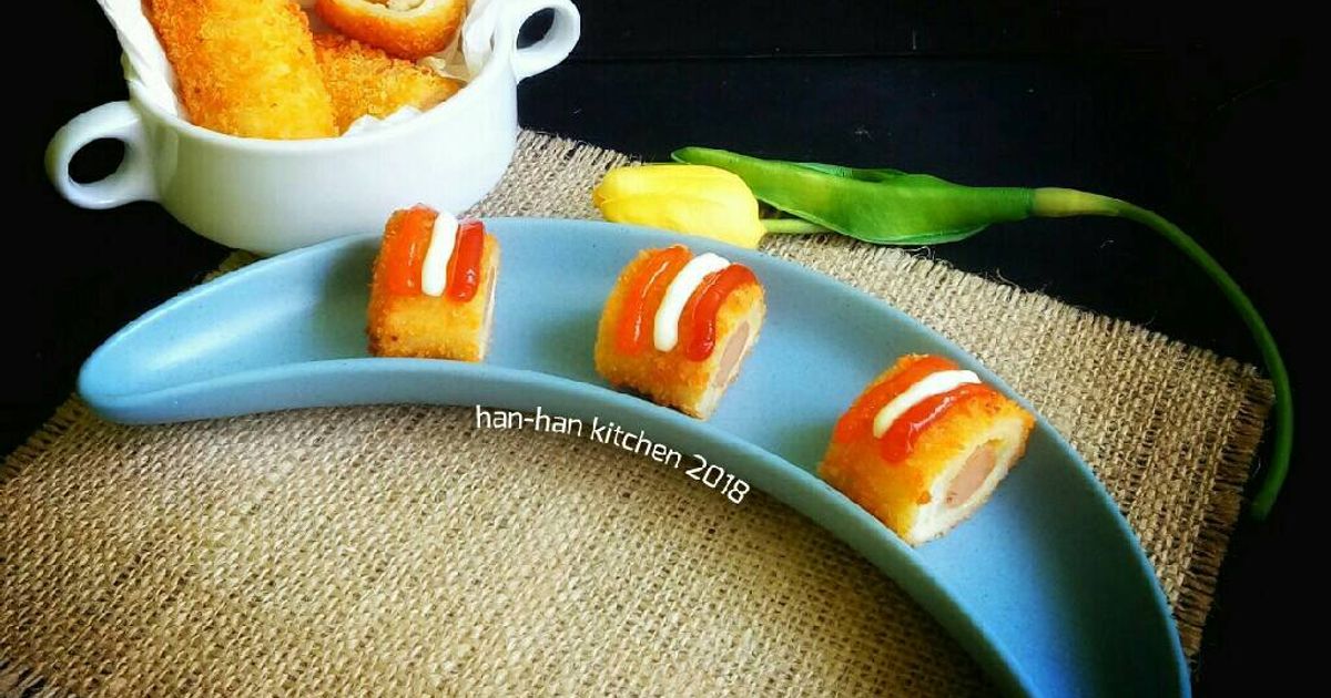 Resep Roll Roti Tawar Sosis Keju oleh han-han kitchen - Cookpad