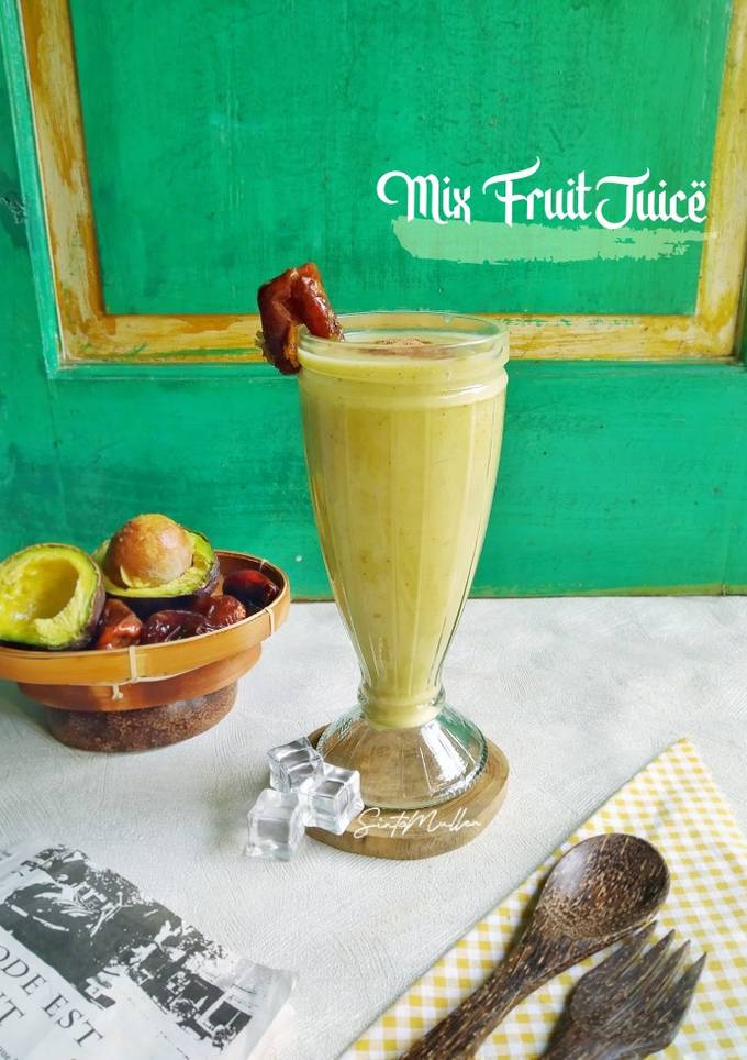 Resep Mix fruit Juice (Avocado+Kurma) oleh Sinta Muller - Cookpad