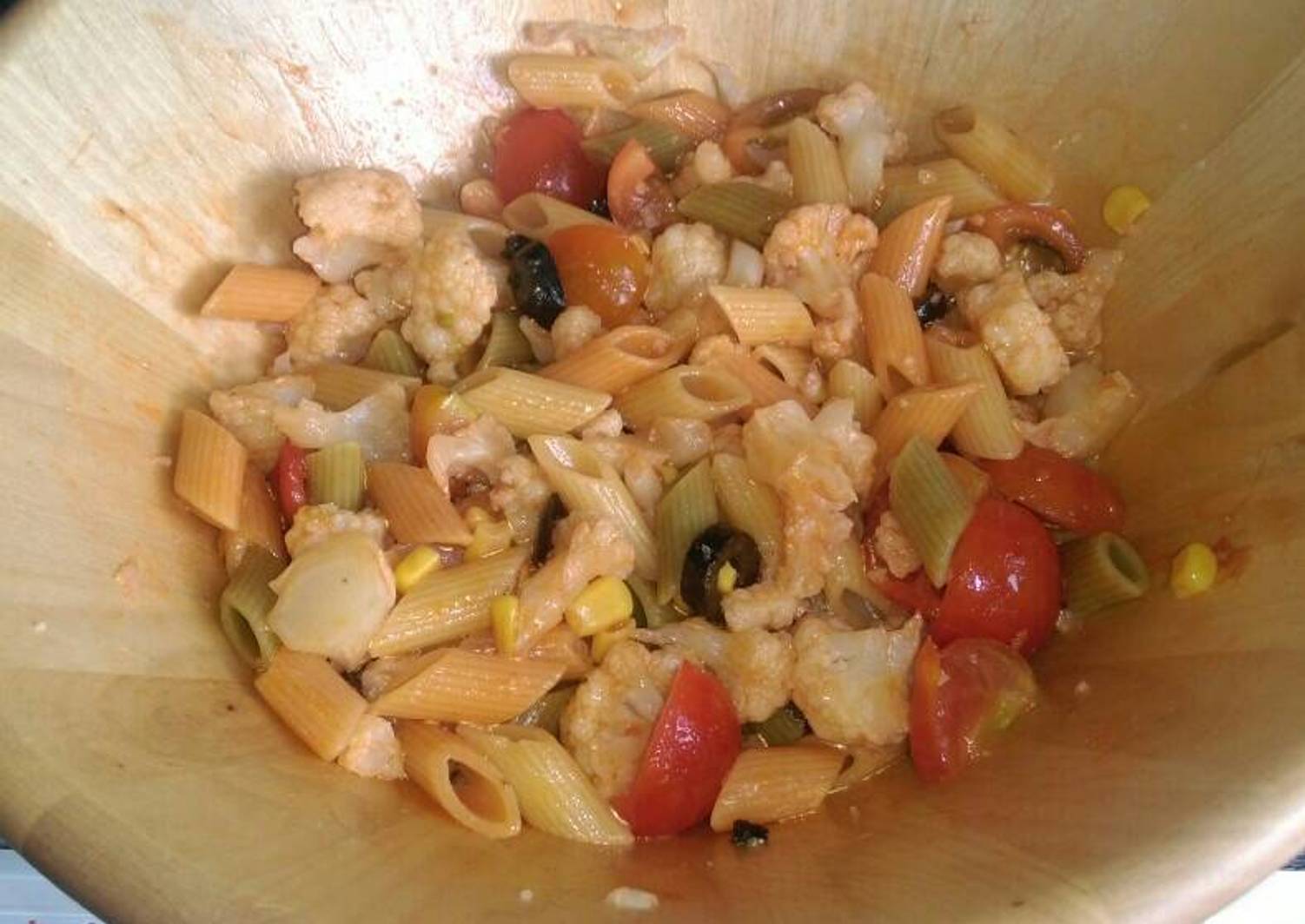 Ensalada de pasta, coliflor y olivas negras Receta de Mery- Cookpad