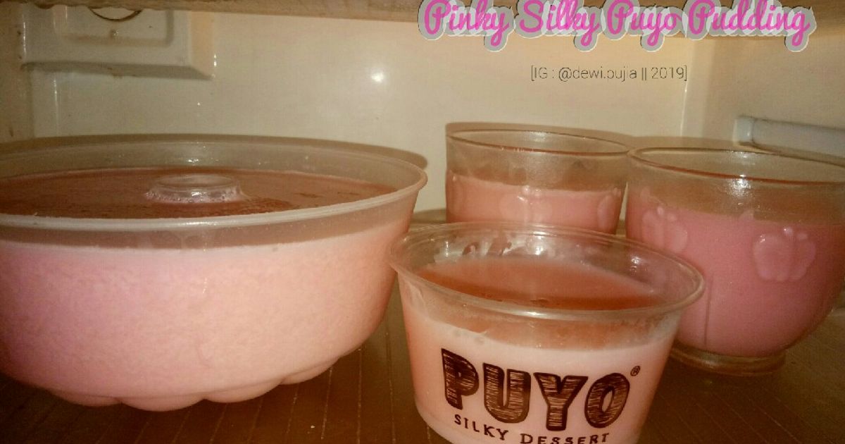 Resep Pinky Silky Puyo Pudding oleh Dewi Pujia - Cookpad