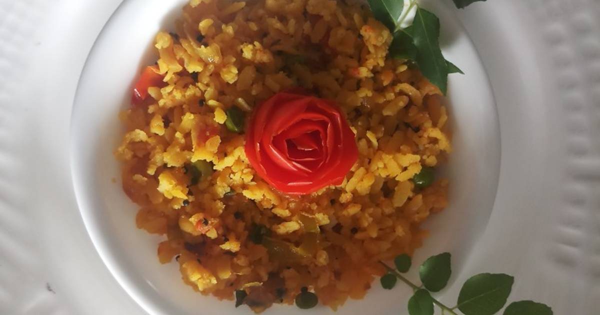 Healthy poha Recipe by Pooja Narang - Cookpad