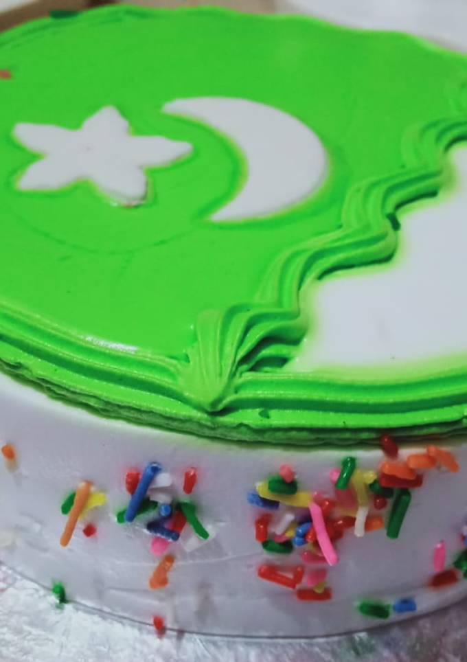 Pakistan Flag Cake Recipe by Sumaira Nadeem - Cookpad