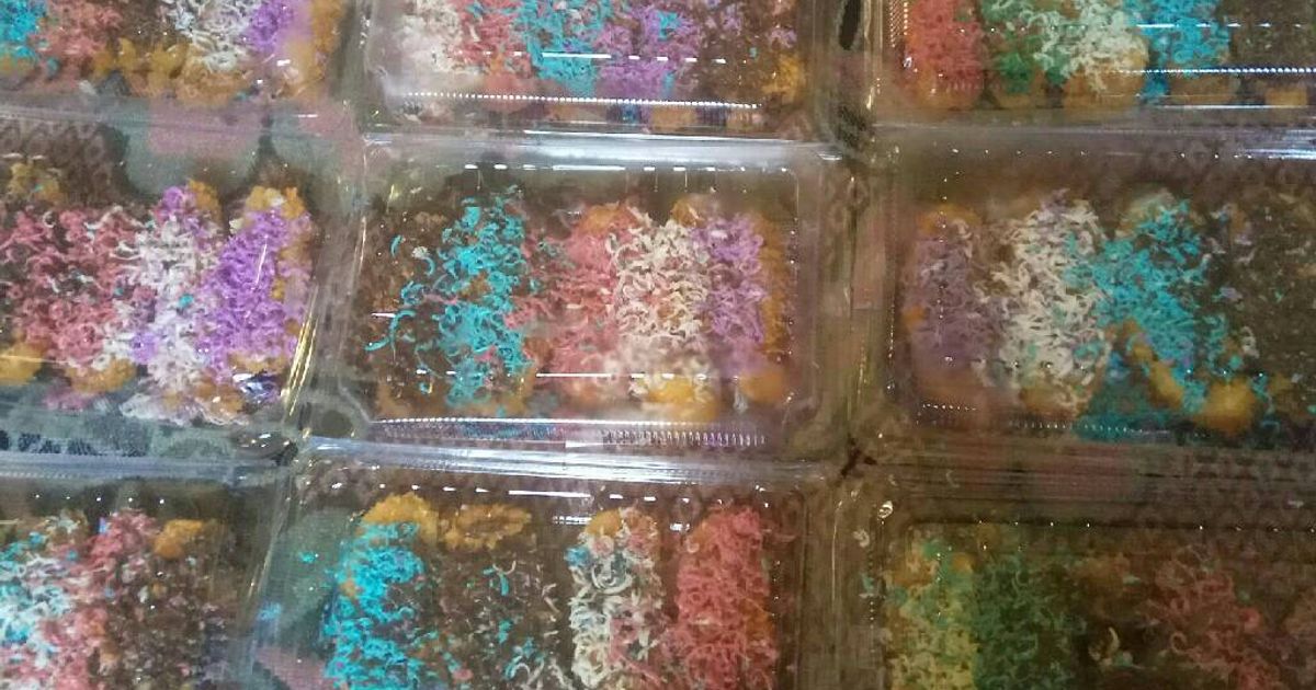 Resep Pisang Pasir Rainbow oleh Dapur ummi abid - Cookpad