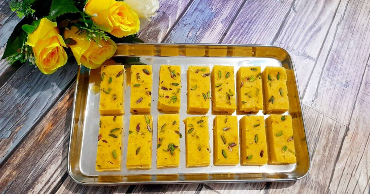 Moong Dal Burfi Recipe by Naheed Alam - Cookpad