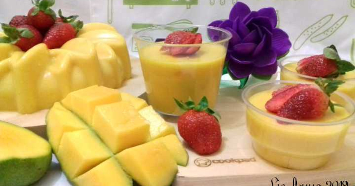 Resep Pudding Mangga Segar oleh 李安娜💖 - Cookpad