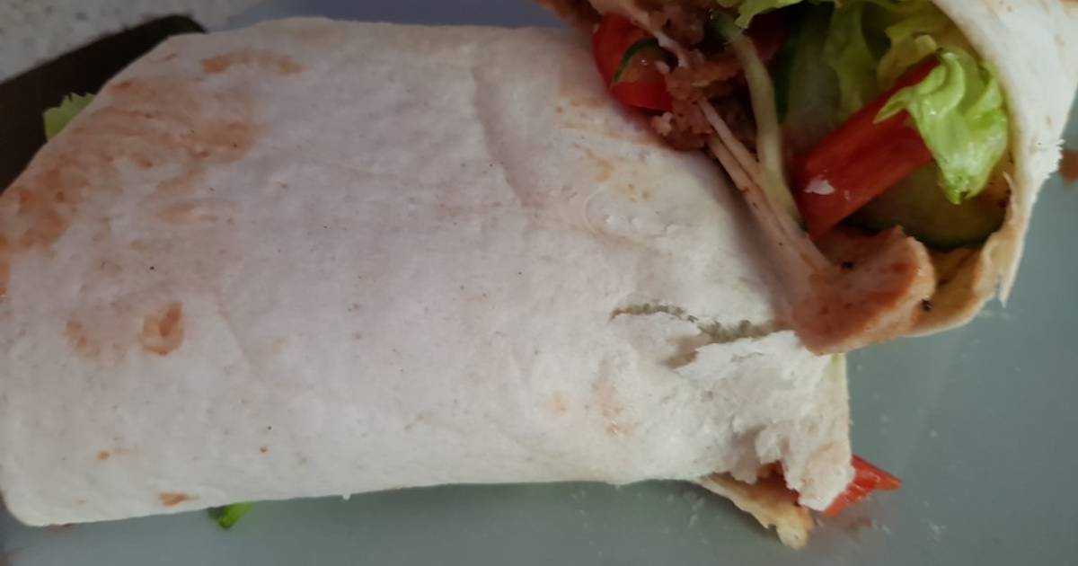 Giant Breaded chicken Wrap & Salad. 💜 Recipe by Maureen 😀 - Cookpad