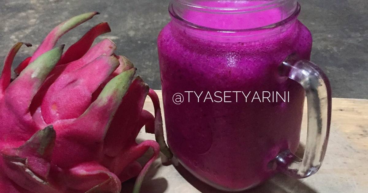 Resep Dragon fruits jus mix banana oleh Tya Setyarini - Cookpad