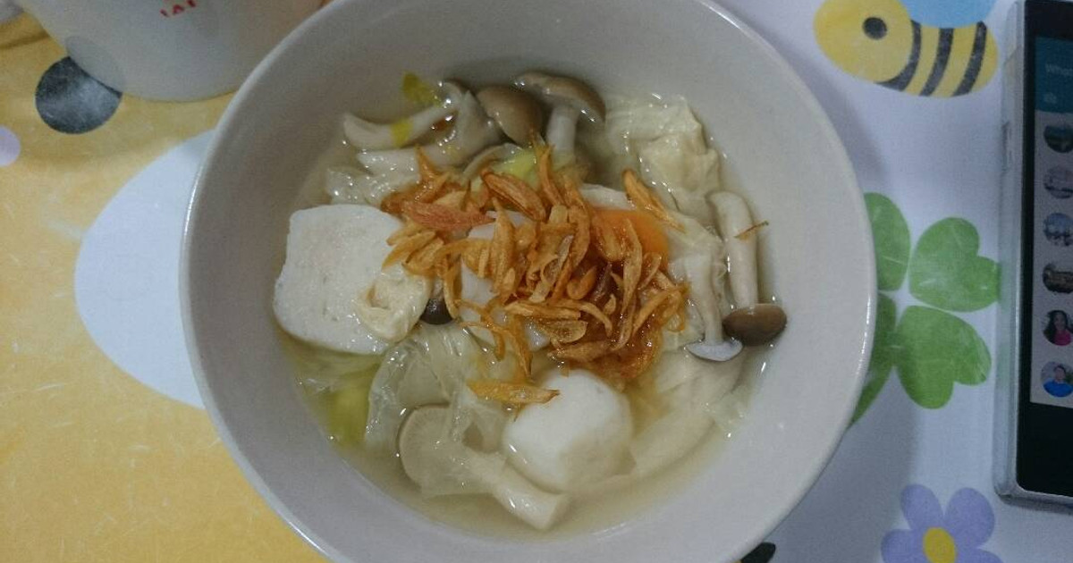 Resep Sop Kembang Tahu Anak Kos oleh Mami Nina - Cookpad