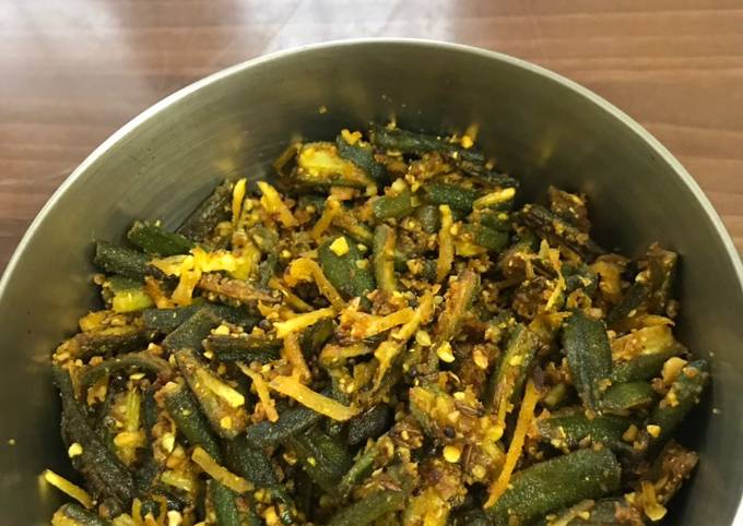 Bhendi fry Recipe by deoyani - Cookpad