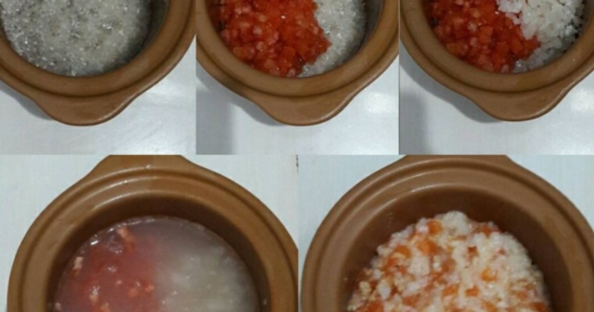 Resep Bubur Beras Putih + Sup Ikan Tomat Mpasi 10 M oleh Rachma Nita ...