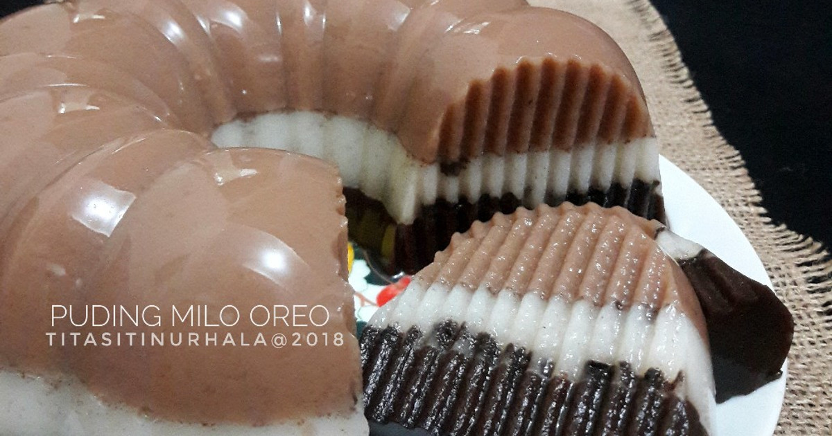 Resep Puding Milo Oreo Cokelat oleh Tita Siti Nurhala - Cookpad